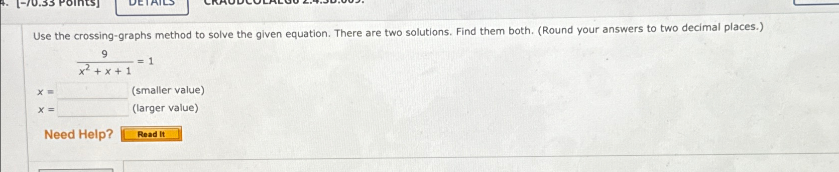 Solved Use the crossing-graphs method to solve the given | Chegg.com