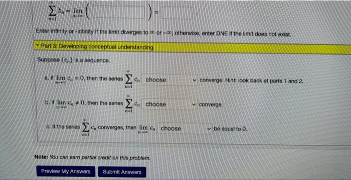 Consider the sequence {an}={n2+2n2}. a. The limit of | Chegg.com