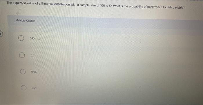 Solved The expected value of a Binomial distribution with a | Chegg.com