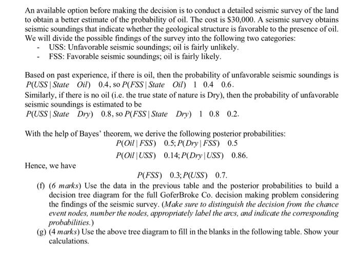 Solved Problem 2 (23 marks in total). The Goferbroke Company | Chegg.com