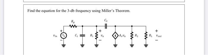 Find the equation for the 3-db frequency using | Chegg.com