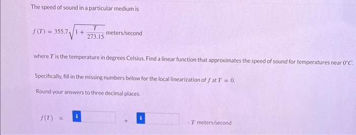 Solved The speed of sound in a particular medium is | Chegg.com