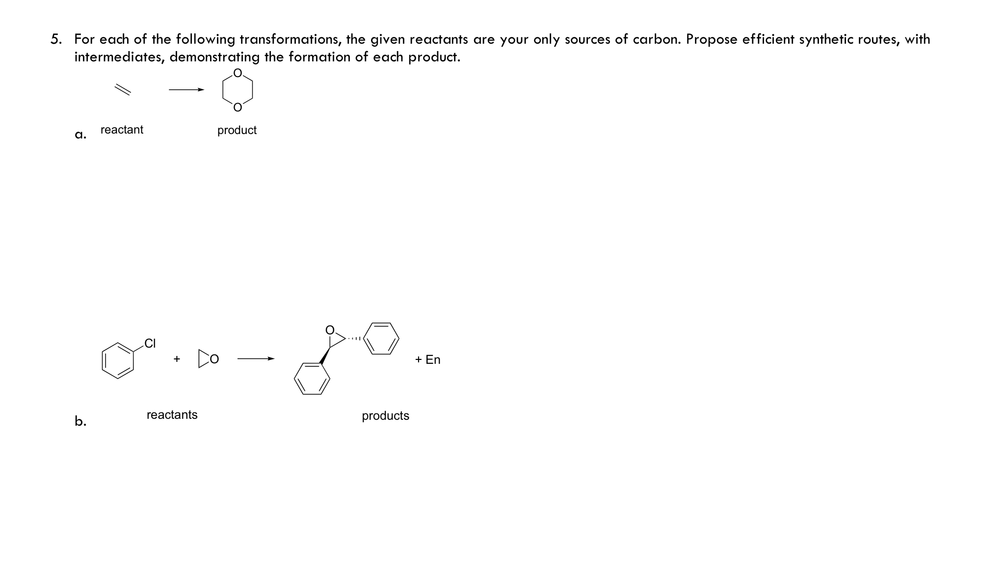 Solved For each of the following transformations, the given | Chegg.com