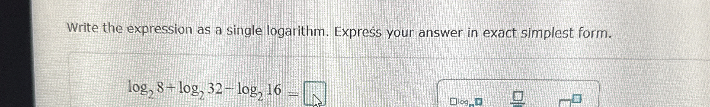 Solved Write the expression as a single logarithm. Express | Chegg.com