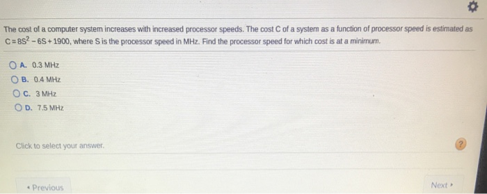 Solved The cost of a computer system increases with | Chegg.com