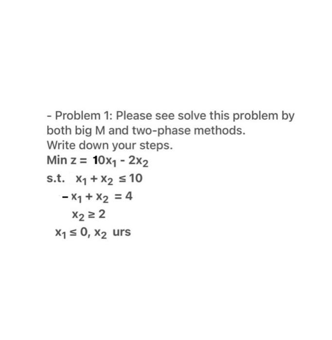 Solved - Problem 1: Please see solve this problem by both | Chegg.com