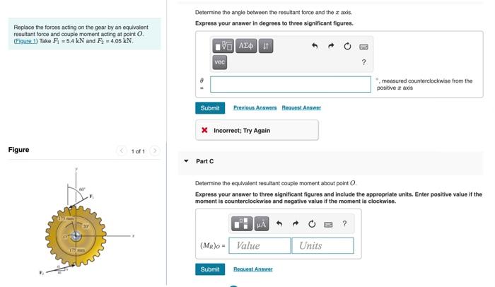 Solved Determine The Angle Between The Resultant Force And