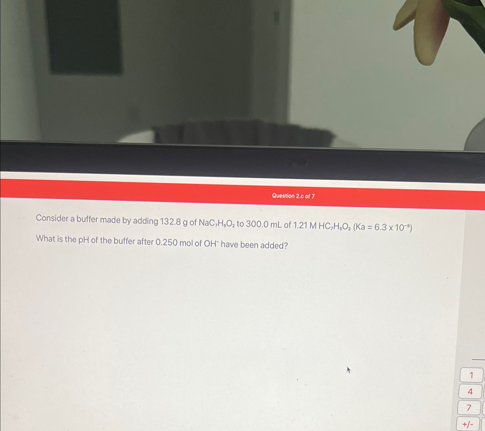 Solved Question 2.6 ﻿of 7Consider a buffer made by adding | Chegg.com