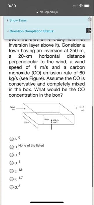 Solved A simple way to model air pollution over a city is | Chegg.com