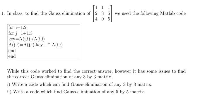 Solved PLEASE USE MATLAB AND CLEARLY INDICATE WHICH CODE IS | Chegg.com Solved PLEASE USE MATLAB AND CLEARLY INDICATE WHICH CODE IS | Chegg.com