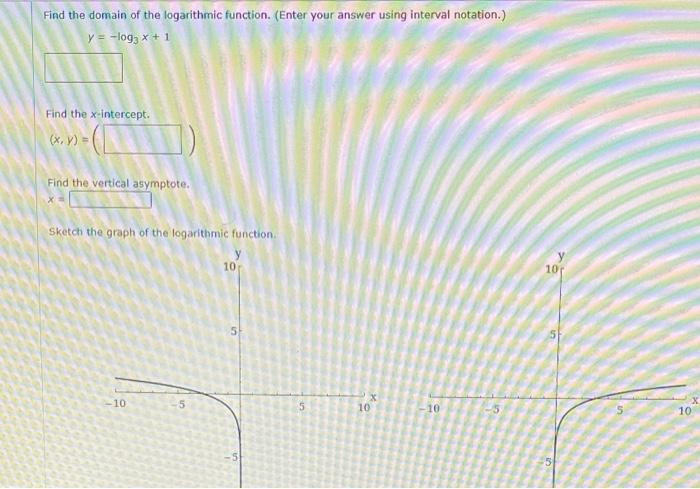 Solved Find the domain of the logarithmic function. (Enter | Chegg.com