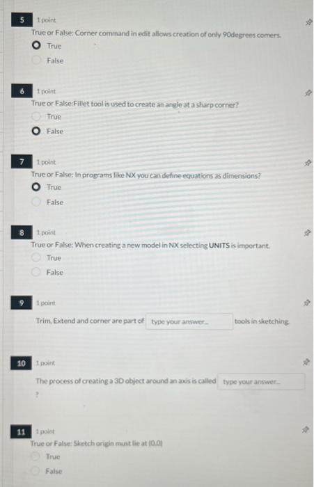 1 point True or False: Comer command in edit allows | Chegg.com