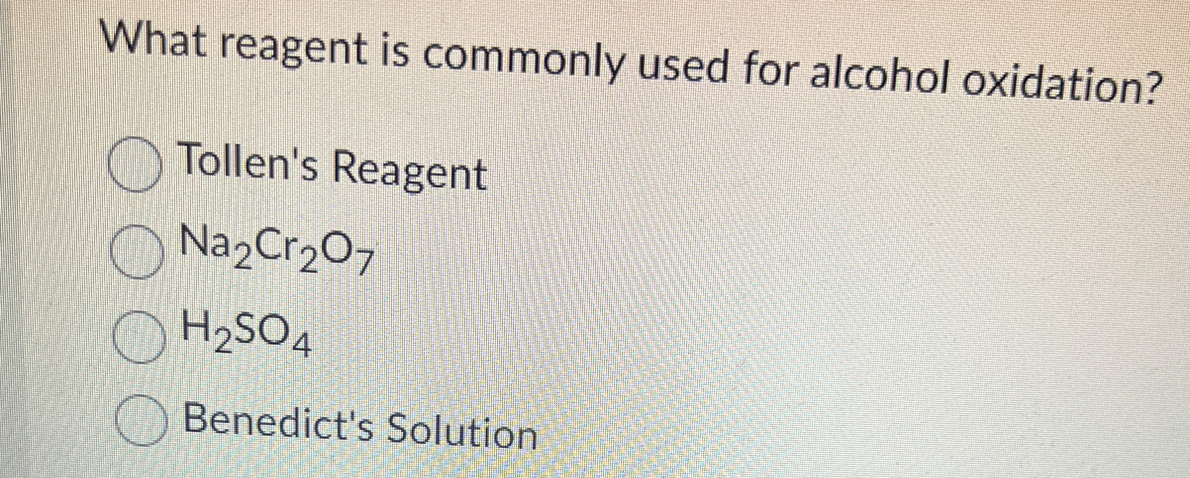 Solved What reagent is commonly used for alcohol | Chegg.com