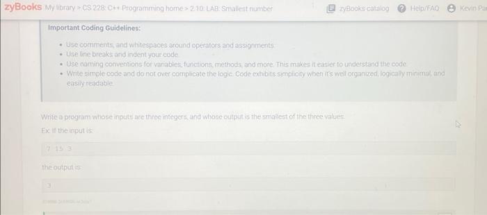 Solved Important Coding Guidelines Use Comments And