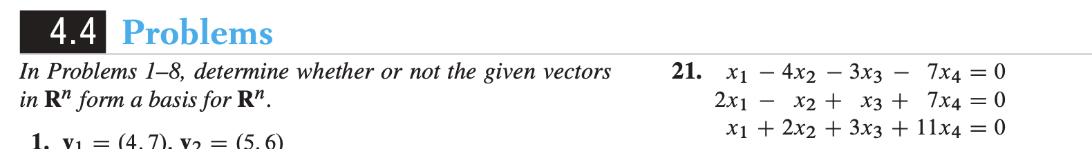 Solved 4.4 ﻿ProblemsIn Problems 1-8, ﻿determine whether or | Chegg.com