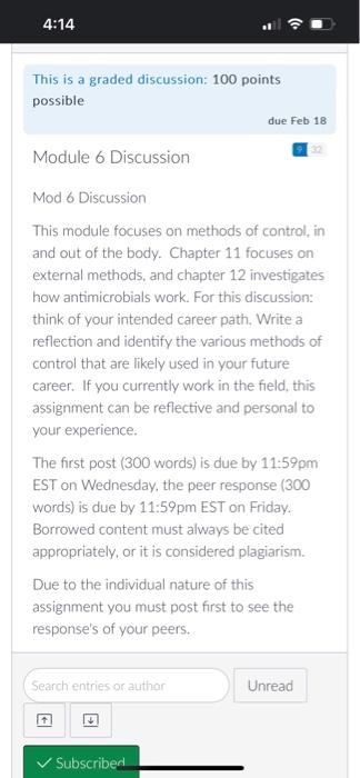 Solved This is a graded discussion: 100 points possible due | Chegg.com