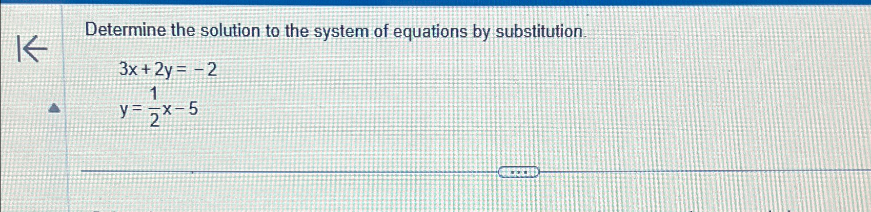 Solved Determine the solution to the system of equations by | Chegg.com