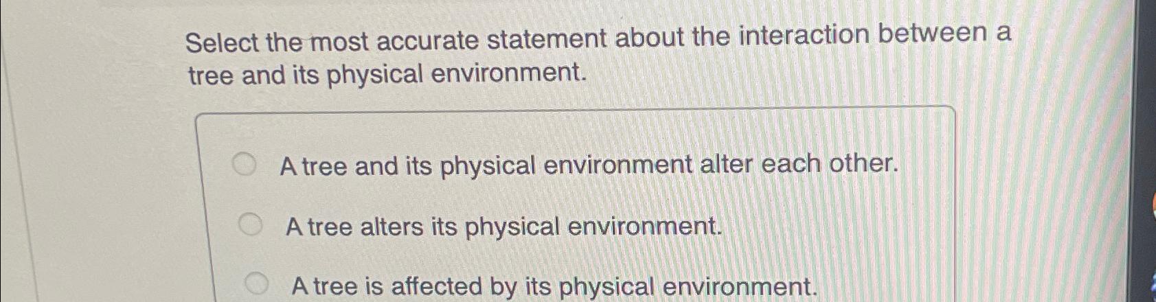 Solved Select the most accurate statement about the | Chegg.com