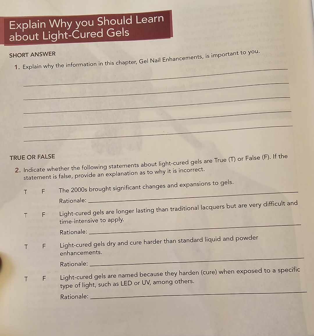 Solved Explain Why you Should Learn about Light-Cured | Chegg.com