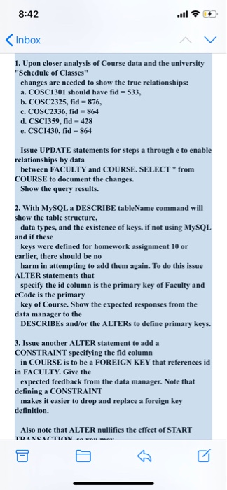 Solved 8:42 | Chegg.com
