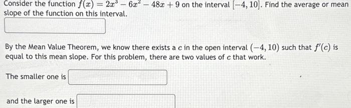 Solved Consider the function f(x)=2x3−6x2−48x+9 on the | Chegg.com