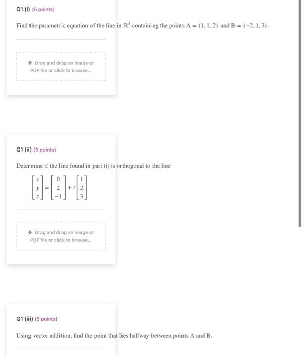 Solved Find the parametric equation of the line in R3 | Chegg.com