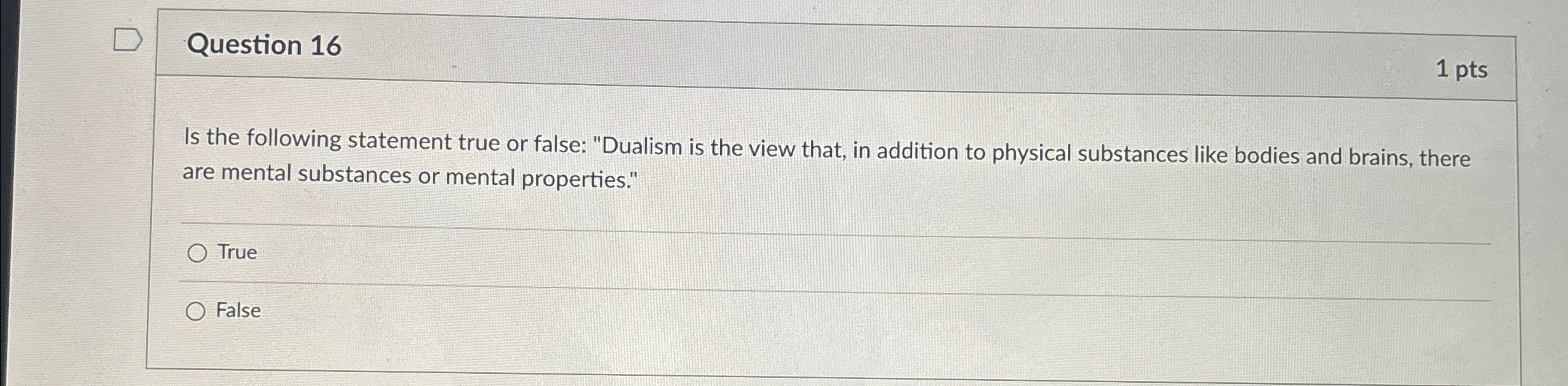 Solved Question 161 ﻿ptsIs the following statement true or | Chegg.com