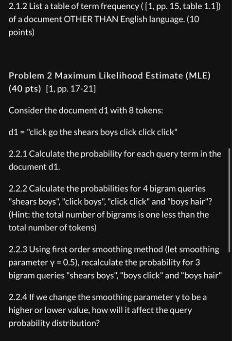 Solved Likelihood Estimate (MLE) (40 pts) [1, pp. | Chegg.com