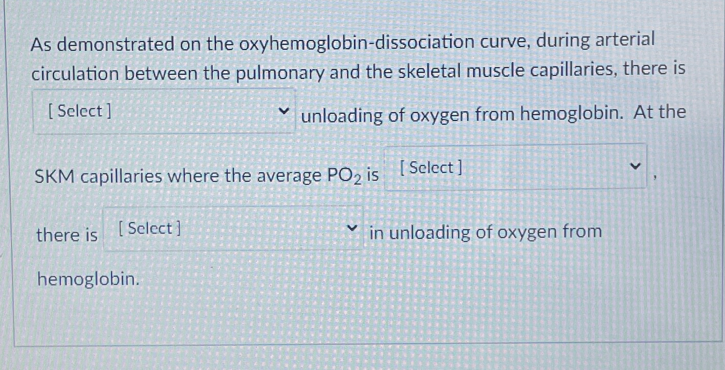 Solved As demonstrated on the oxyhemoglobin-dissociation | Chegg.com