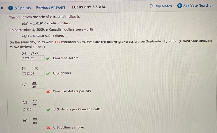 Solved 0. 3/5 points Previous Answers CalcCon5 3.3.018. My | Chegg.com Solved 0. 3/5 points Previous Answers CalcCon5 3.3.018. My | Chegg.com