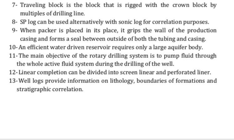 Solved 7- Traveling block is the block that is rigged with | Chegg.com