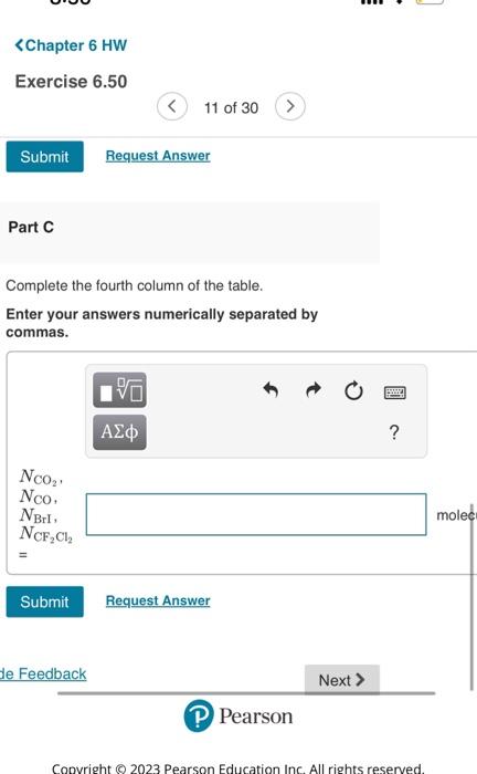 Solved Exercise 6.22 5 of 30 Complete the table: Part A | Chegg.com
