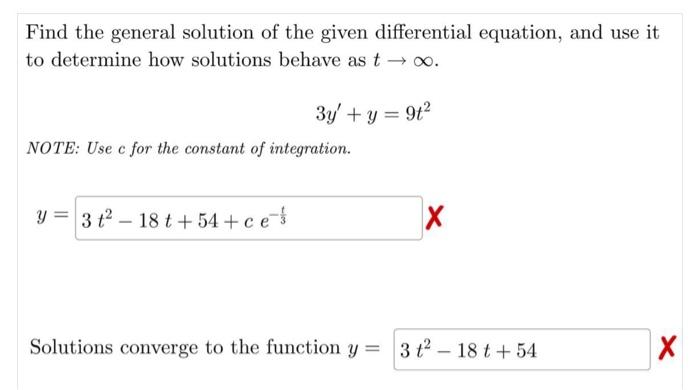 Solved Find the general solution of the given differential | Chegg.com
