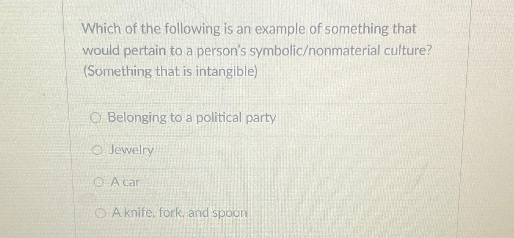 Solved Which of the following is an example of something | Chegg.com