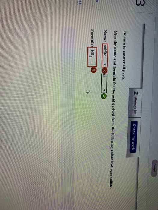 Solved Saved 2 attempts left Check my work Be sure to answer | Chegg.com