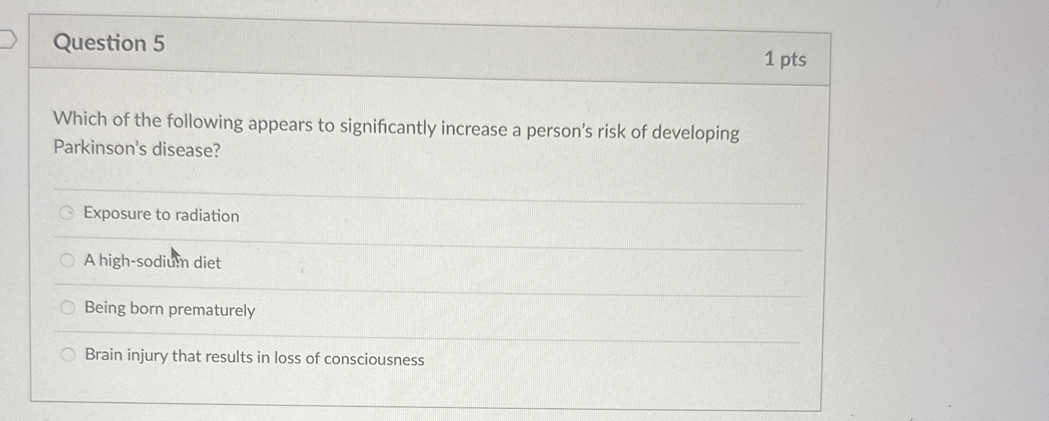 Solved Question 51 ﻿ptsWhich of the following appears to | Chegg.com