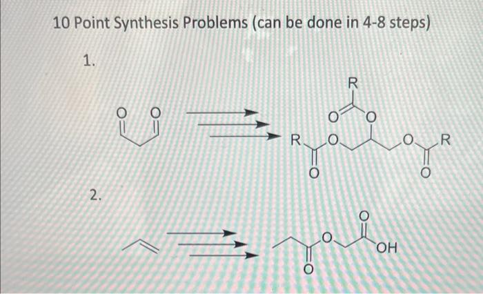 Each target molecule can be synthesized from the | Chegg.com