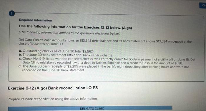 Solved Required informetion Use the following information | Chegg.com