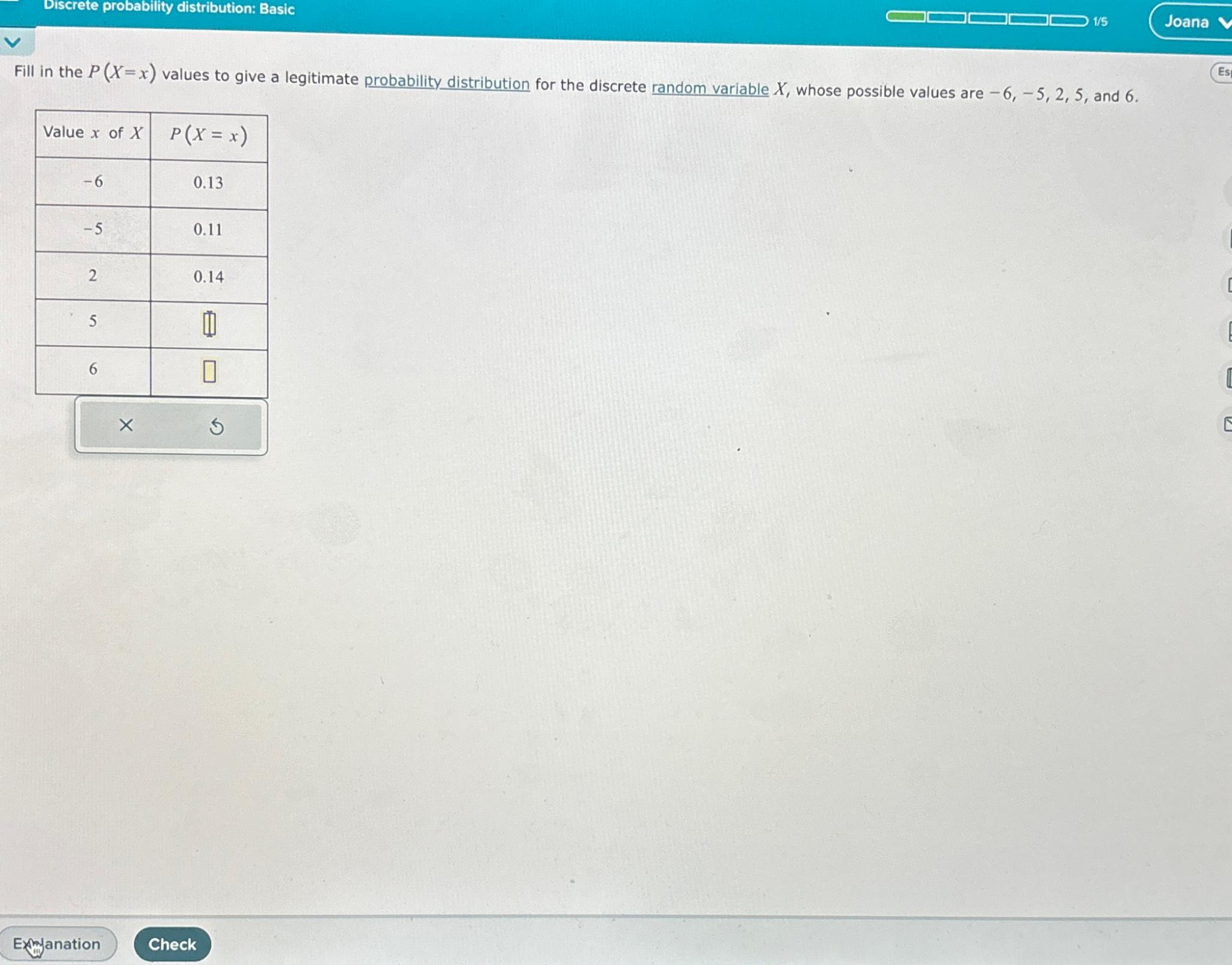 Solved Discrete probability distribution: BasicFill in the | Chegg.com