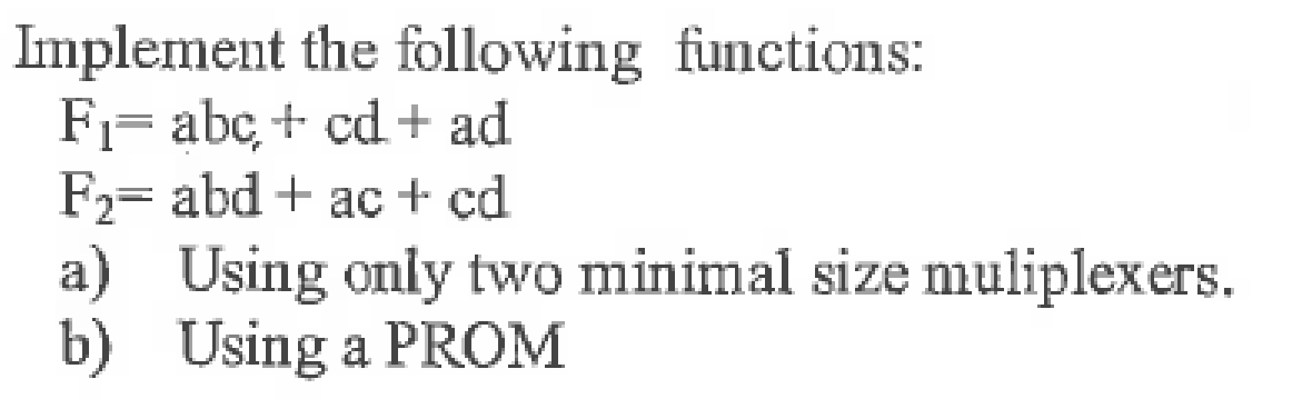 Solved Implement the following | Chegg.com