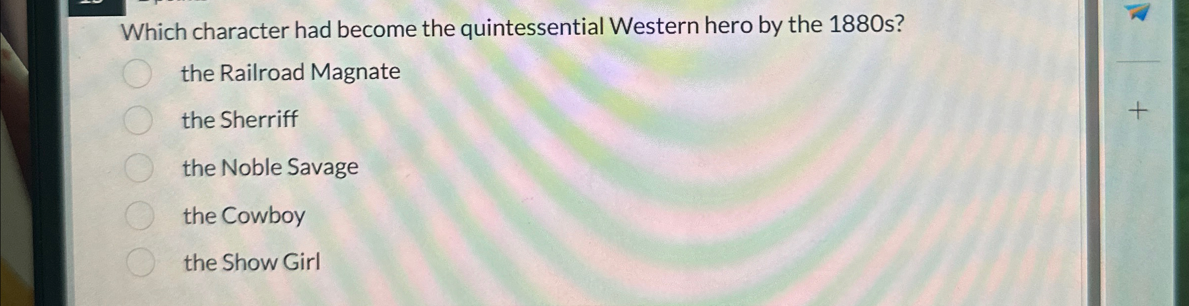 Solved Which character had become the quintessential Western | Chegg.com