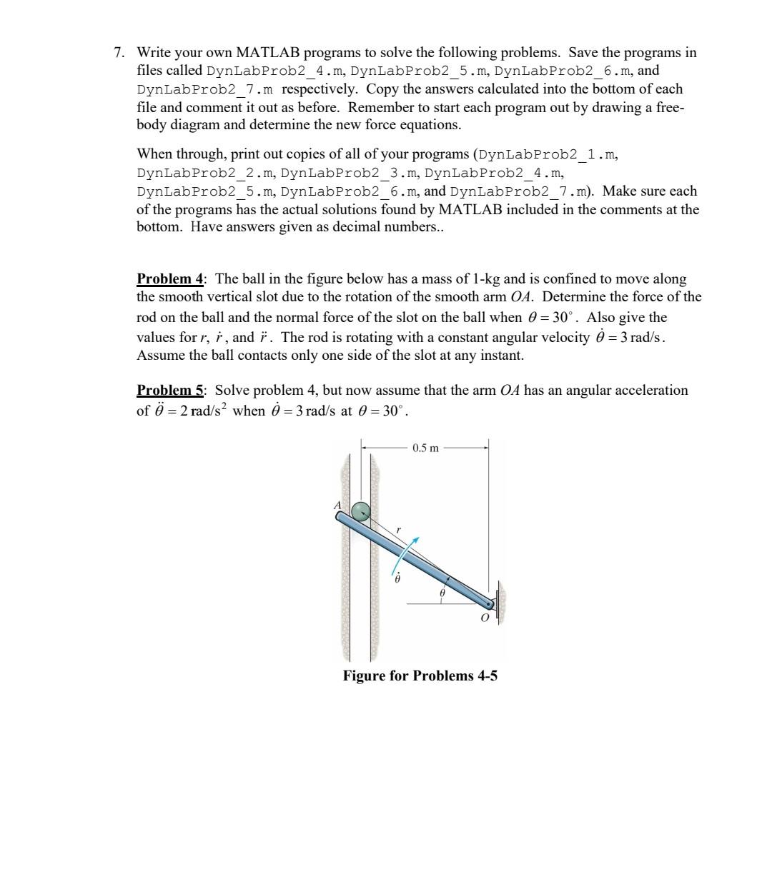 Solved Instructions: Many of the equation of motion problems | Chegg.com