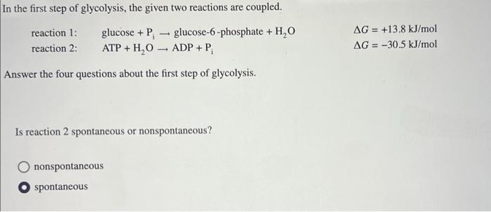 Solved calculate the overall delta-G for the coupled | Chegg.com