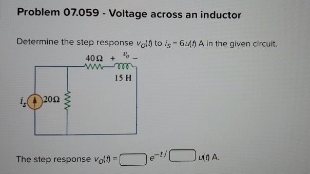 Solved Problem 07.009 - Source-free RC circuit The switch in | Chegg.com