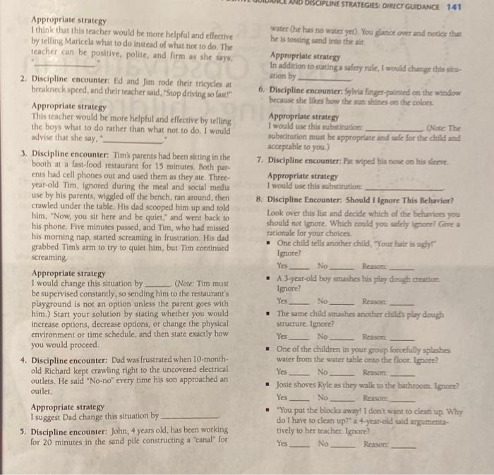 Solved Discipline Encounters and Appropriate Solutions Each | Chegg.com