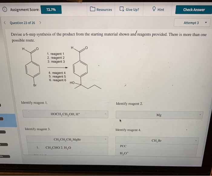 Solved Assignment Score: 72.7% Resources [ Give Up? Hint | Chegg.com