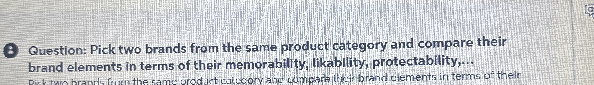 Solved ( ﻿Question: Pick two brands from the same product | Chegg.com