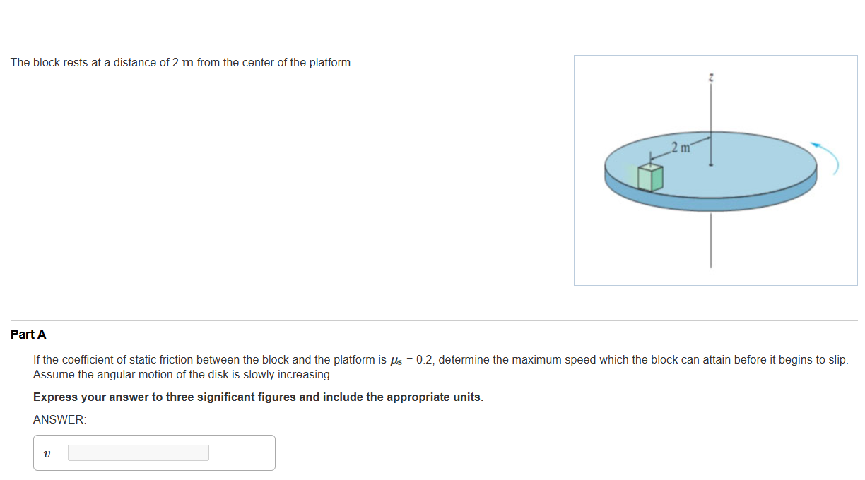 Solved Part AIf ﻿the coefficient of ﻿static friction between | Chegg.com