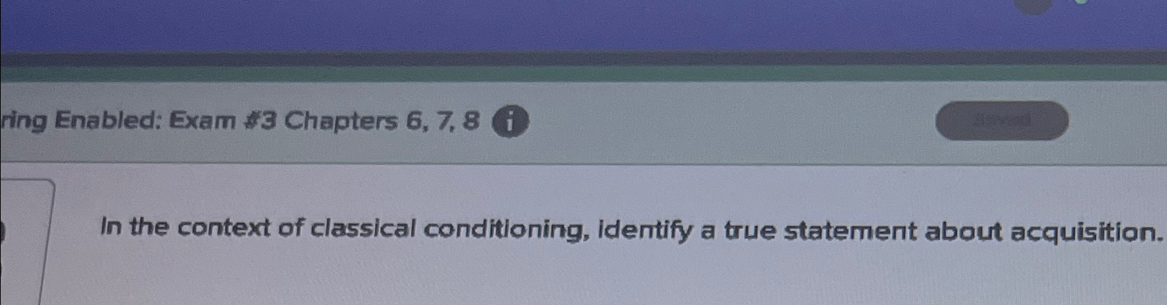 Solved ring Enabled: Exam F ?3 ﻿Chapters 6, 7, 8 (In the | Chegg.com