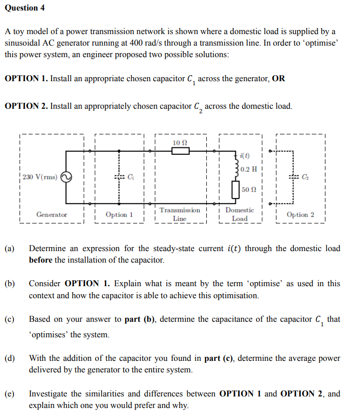 Solved answer all parts of the question and show working | Chegg.com